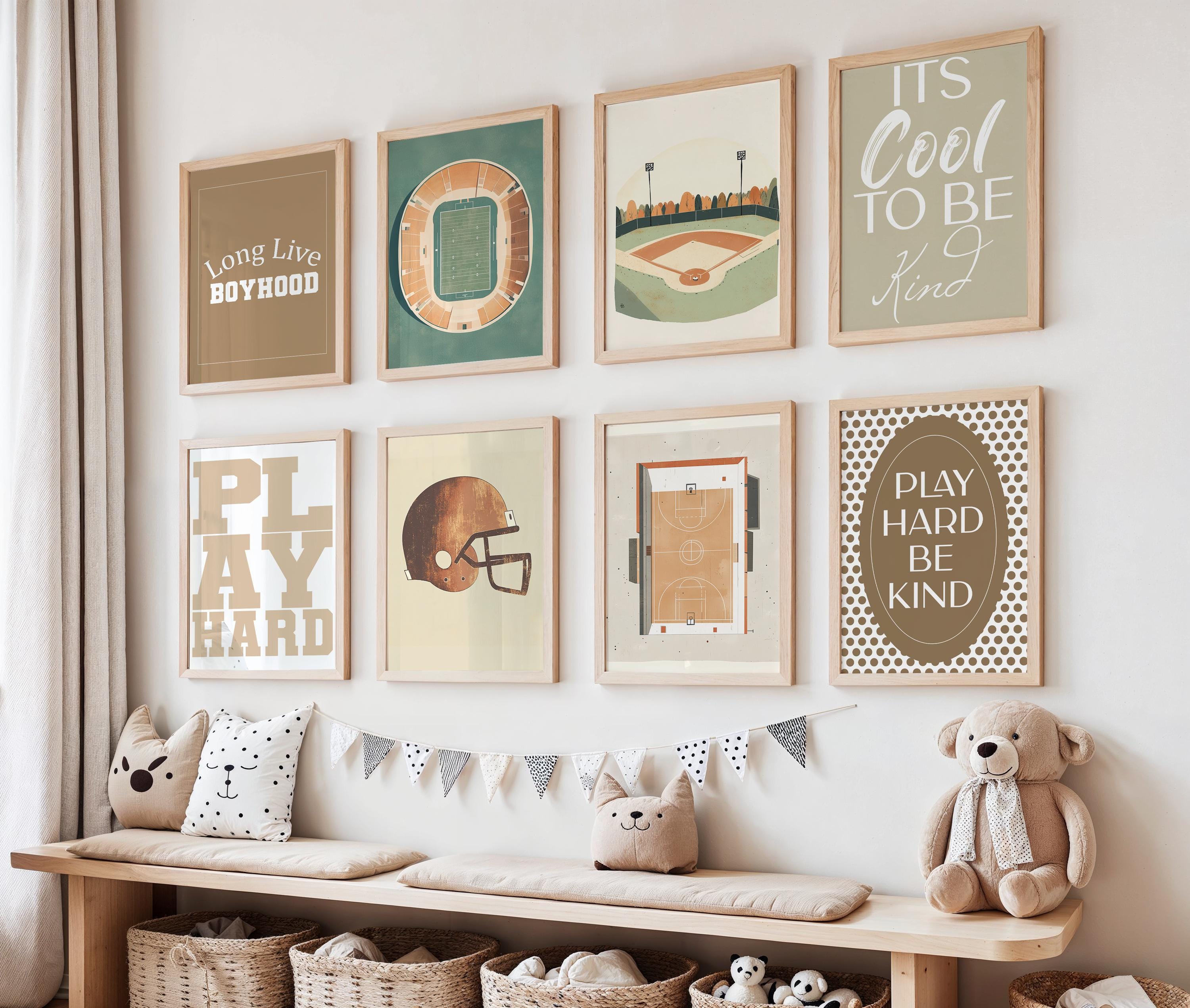 100+ Neutral Boys Room Wall Art Set, Boy Nursery Wall Art Decor, Boy ...