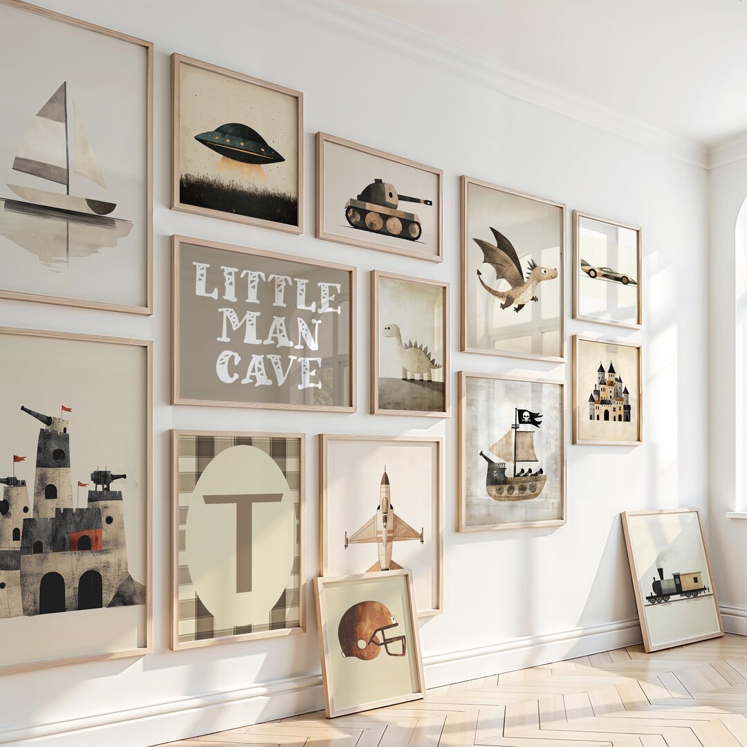 100+ Neutral Boys Room Wall Art Set, Boy Nursery Wall Art Decor, Boy ...
