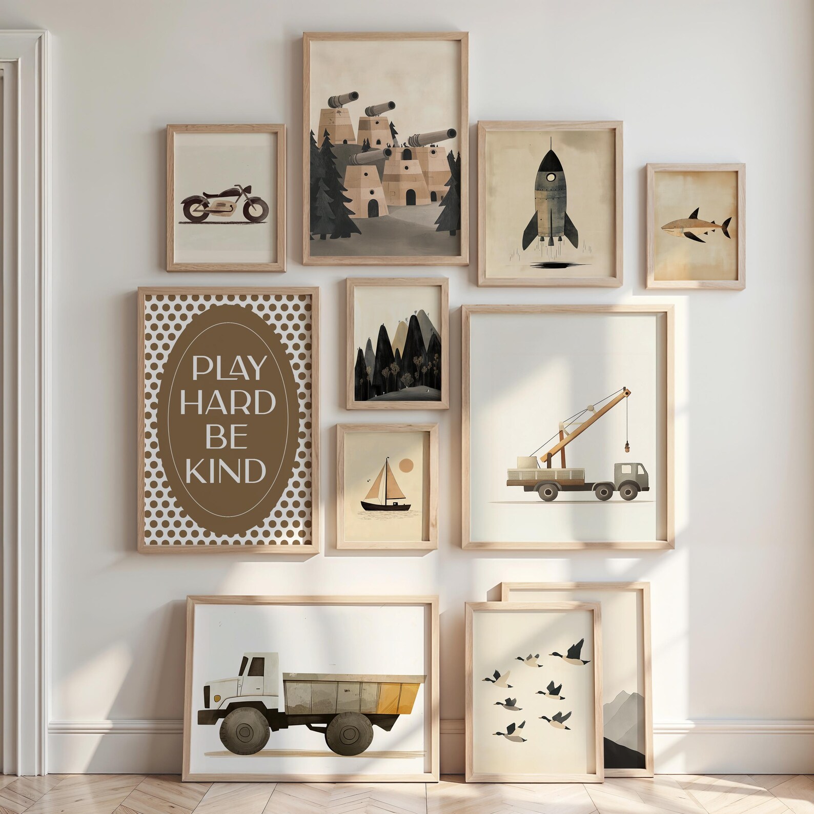 100+ Neutral Boys Room Wall Art Set, Boy Nursery Wall Art Decor, Boy ...