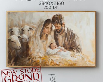Frame TV Art, Manger Scene, Nativity Scene With Jesus Christ, Samsung ...