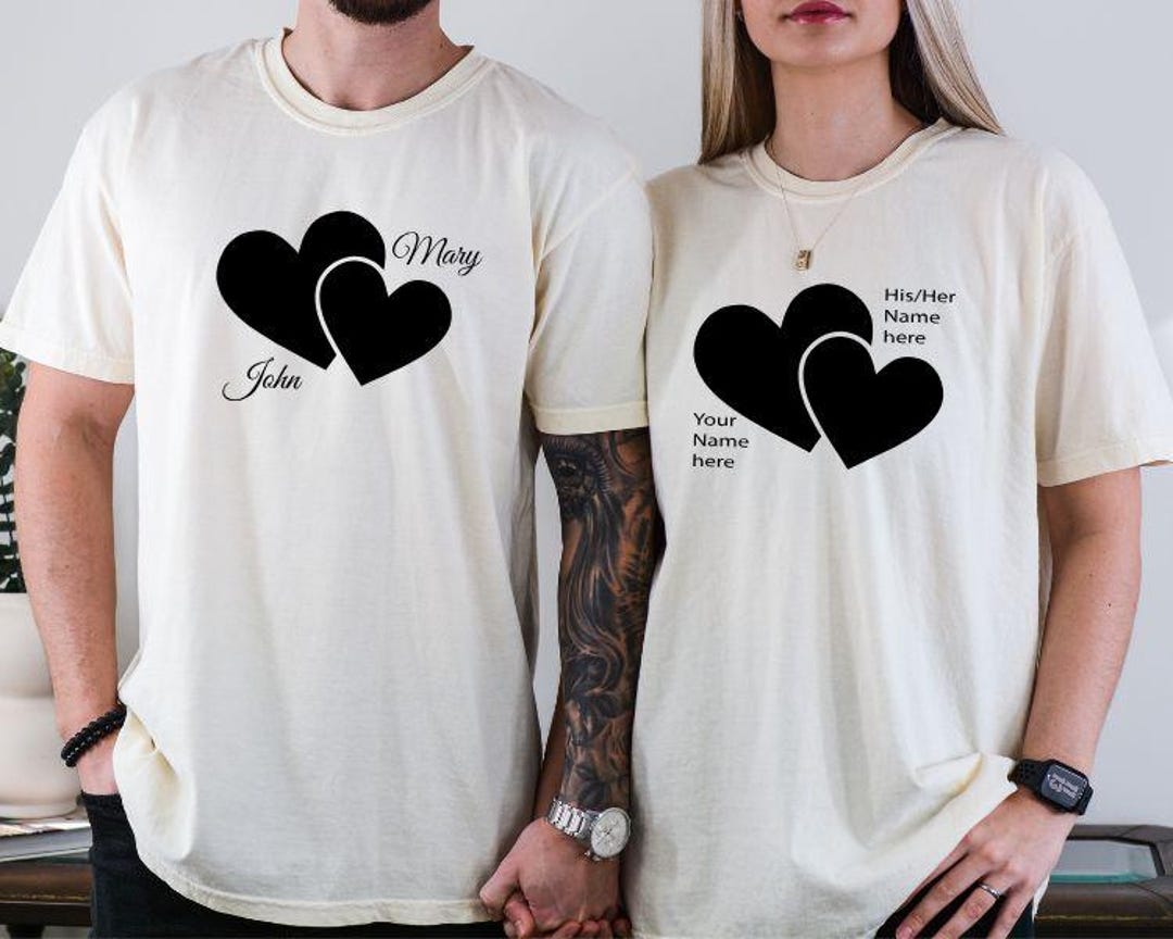 Tangled Heart Shirt for Lovers, Couple T-shirt Set, Gift for Lovers ...