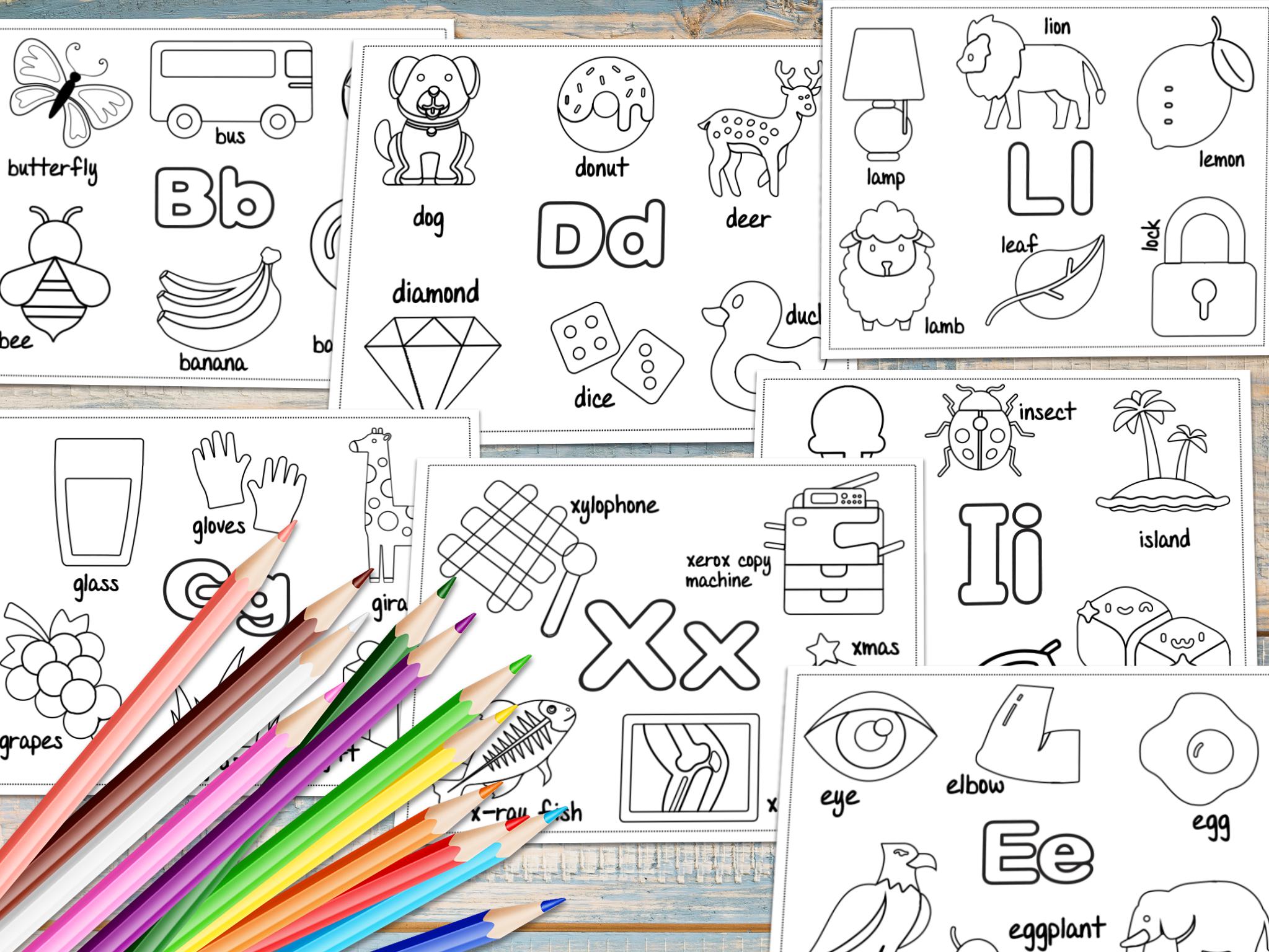 Coloring Pages of the Alphabet Coloring Pages for Preschoolers, an ...