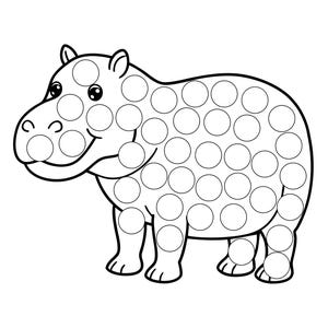 60 Animal Dot Marker Coloring Page, Do a Dot Activity, Printable Dab It ...