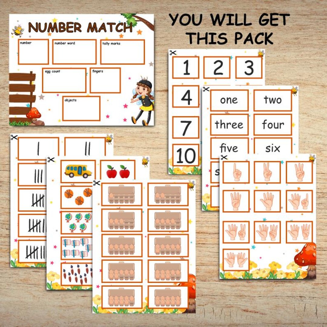 Montessori Counting Exercise for Toddlers: Practice Matching Numbers 1 ...