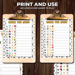 Guess the Word Game, Rebus Puzzles and Brain Teasers, Printable Games ...