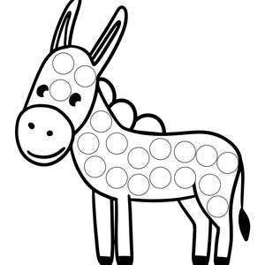 60 Animal Dot Marker Coloring Page, Do a Dot Activity, Printable Dab It ...