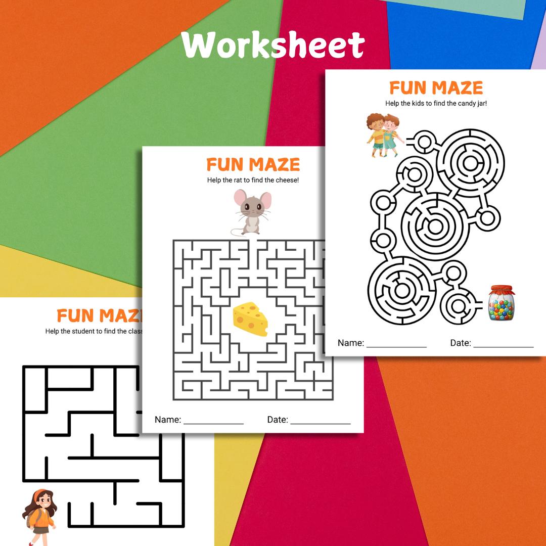 30 Fun and Challenging Mazes for Kids, Kids Fun Maze Activity ...