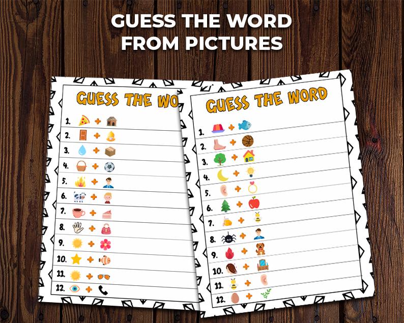 Guess the Word Game, Rebus Puzzles and Brain Teasers, Printable Games ...