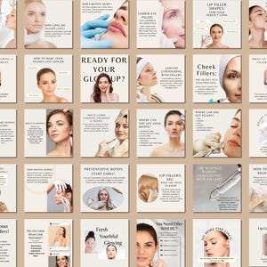 Botox and Filler Templates, Skincare Social Media Posts, Instagram ...