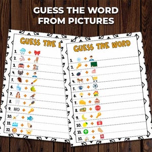 Guess the Word Game, Rebus Puzzles and Brain Teasers, Printable Games ...