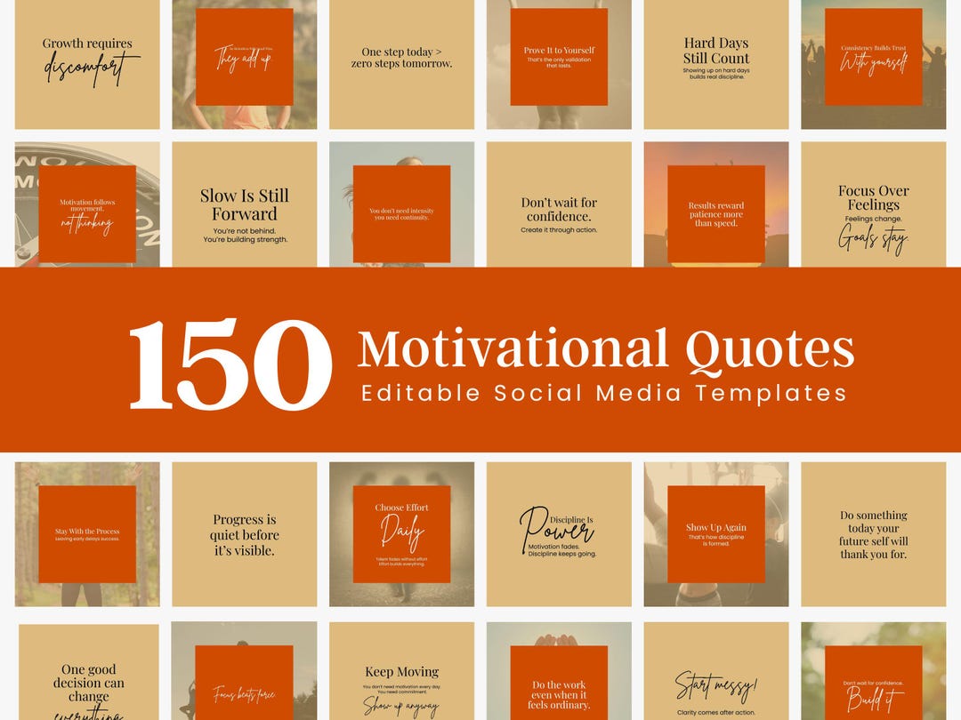 150 Motivational Quote Templates, Quotes for Coaches, Minimalist ...