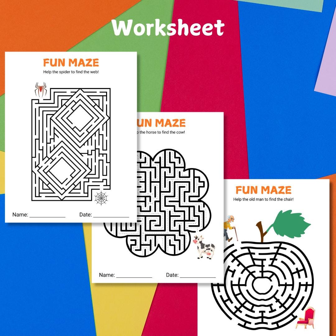 30 Fun and Challenging Mazes for Kids, Kids Fun Maze Activity ...