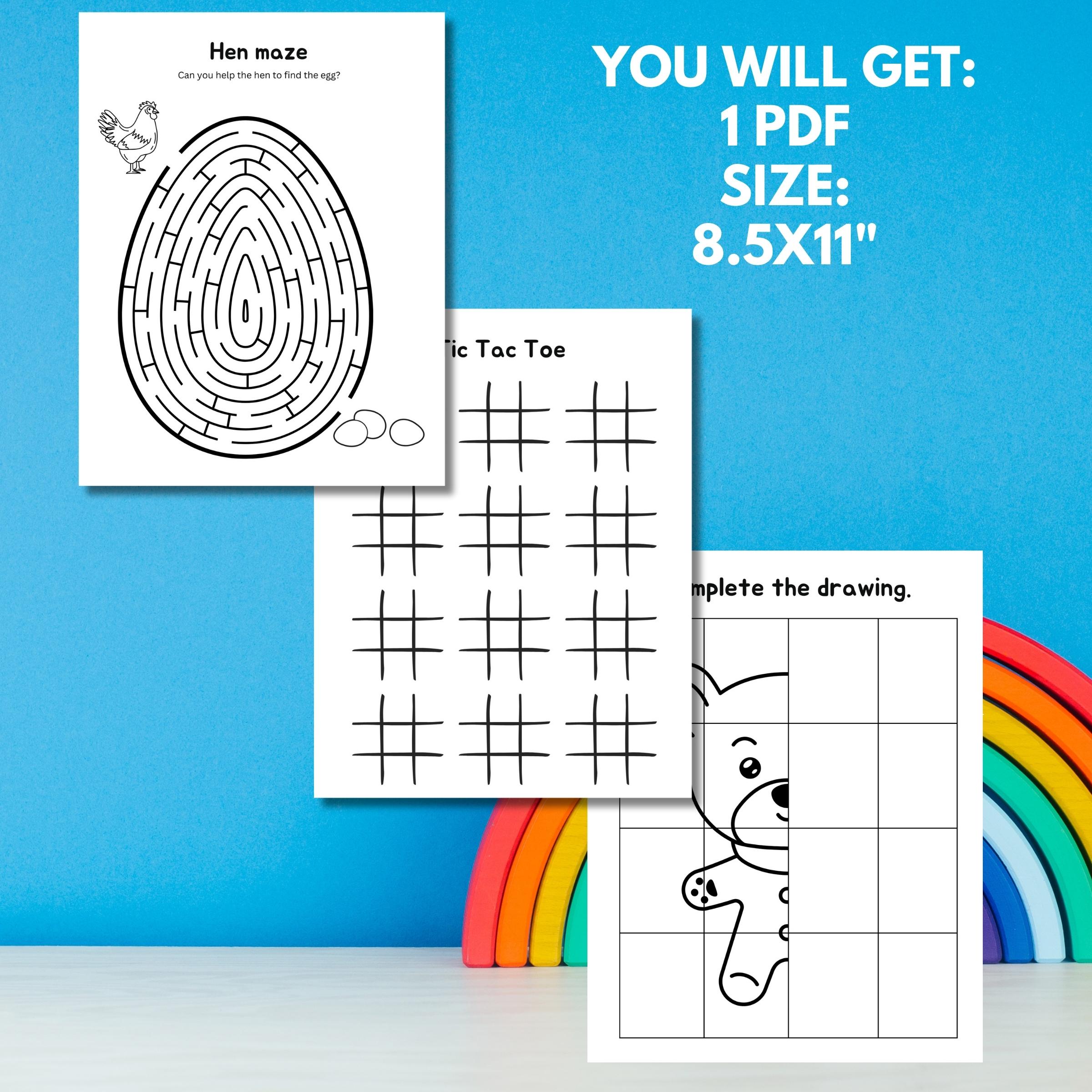 30 Printable Activity Bundle, Activity Sheets for Kids, Word Search ...