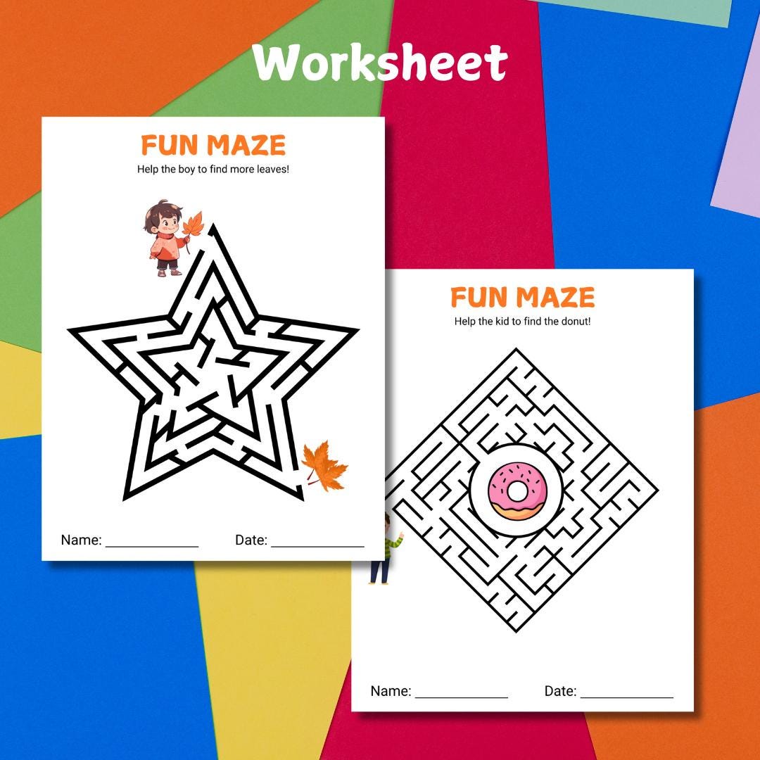 30 Fun and Challenging Mazes for Kids, Kids Fun Maze Activity ...