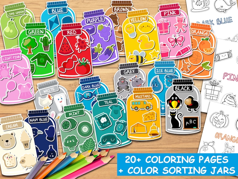 Color Sorting and Color Matching Jars Activity for Kindergarten ...