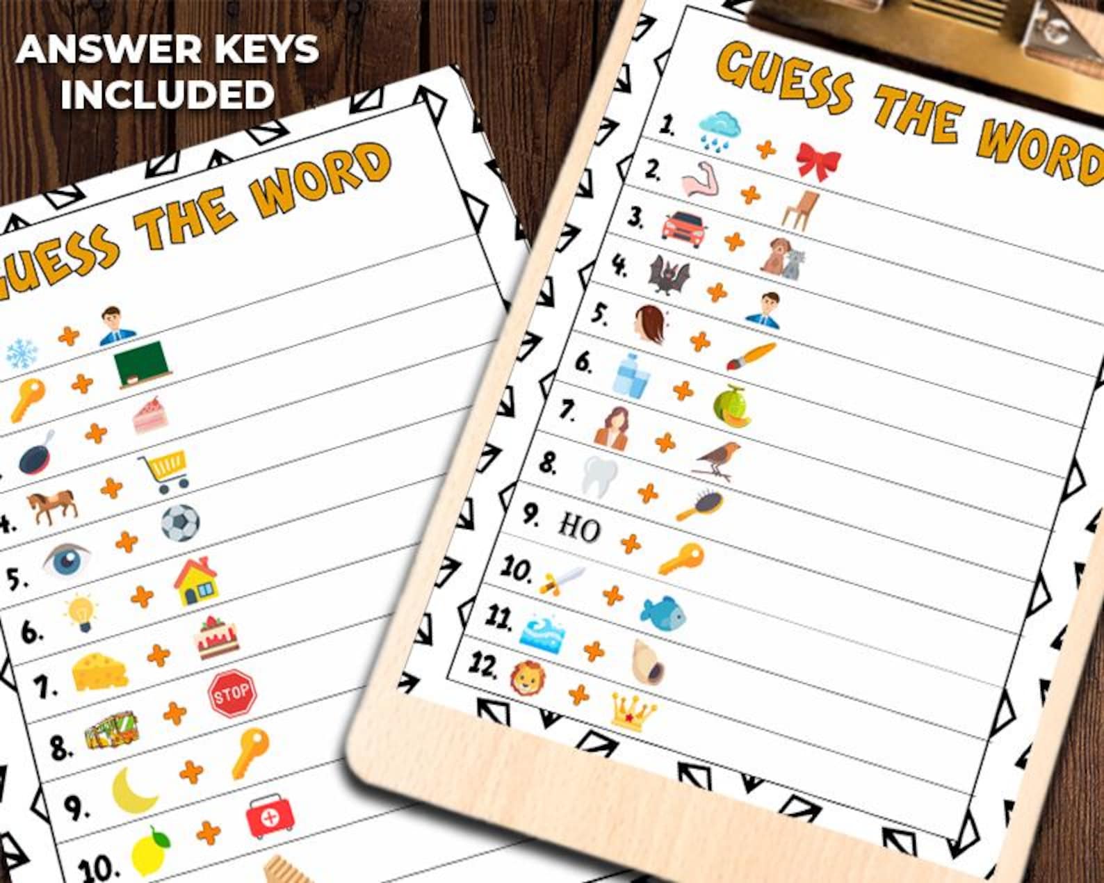 Guess the Word Game, Rebus Puzzles and Brain Teasers, Printable Games ...