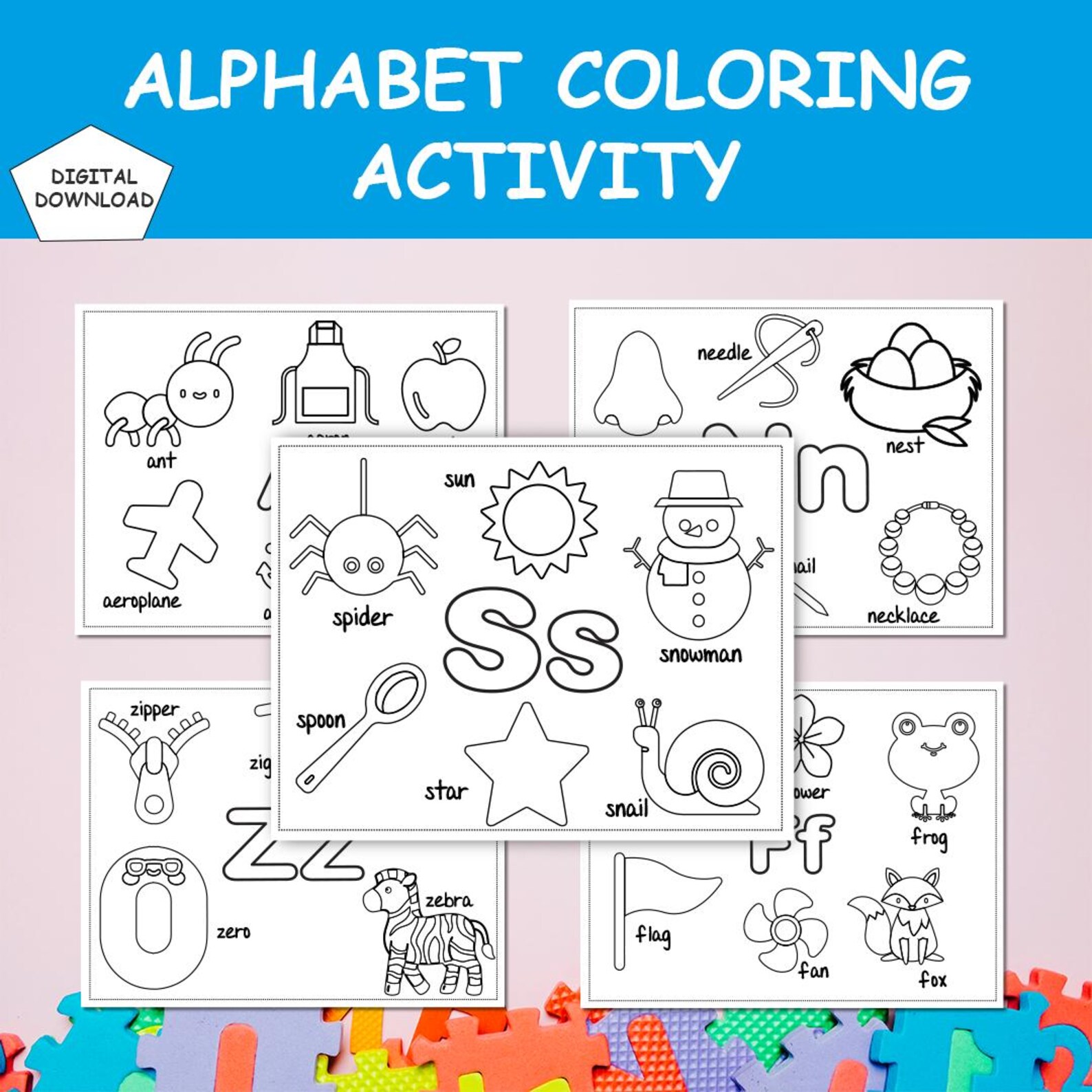 Coloring Pages of the Alphabet Coloring Pages for Preschoolers, an ...
