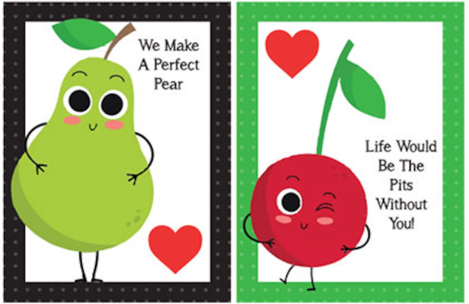 Funny Fruit Printable Valentines, Download and Print! - Etsy