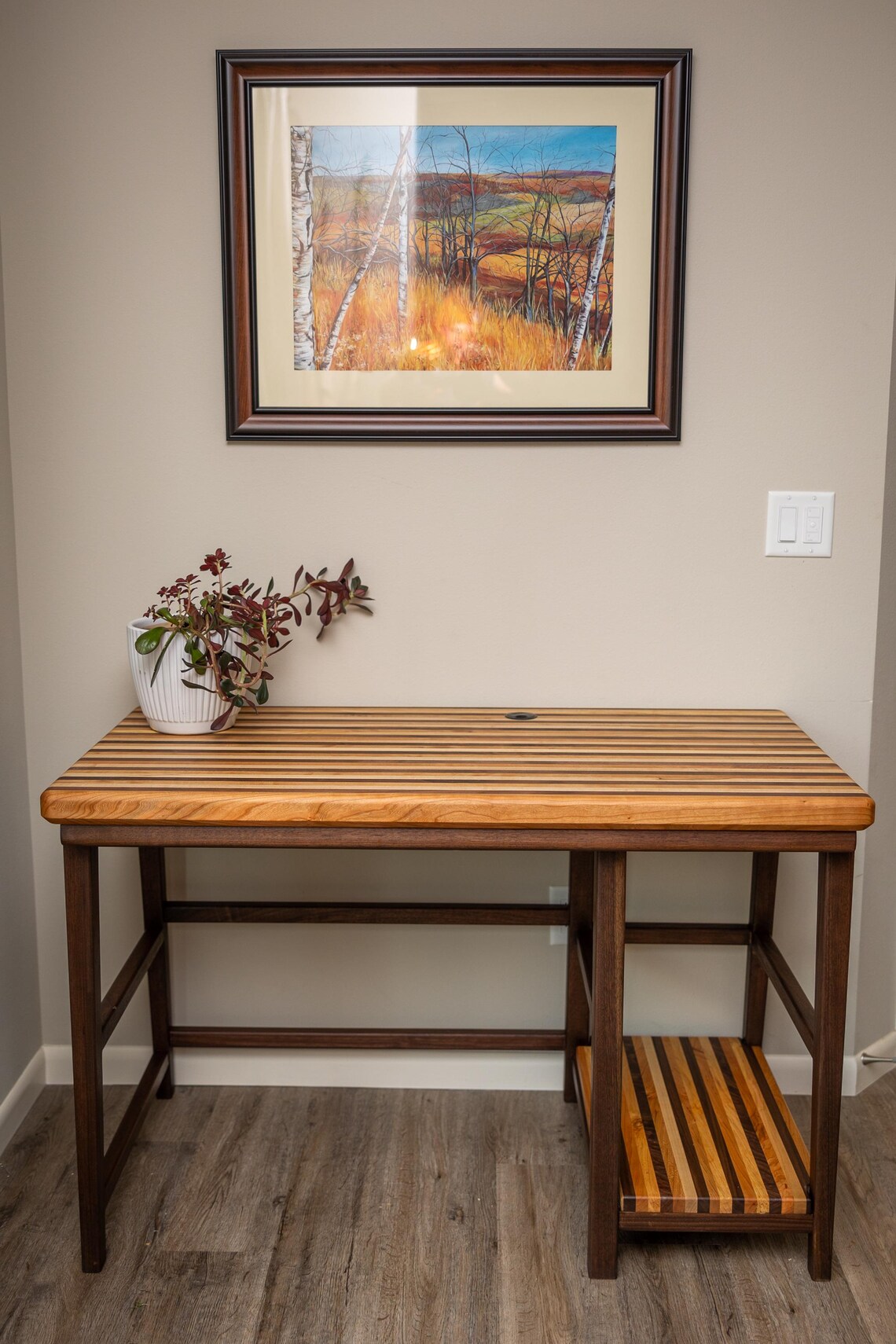 Modern Butcher Block Top Desk - Etsy