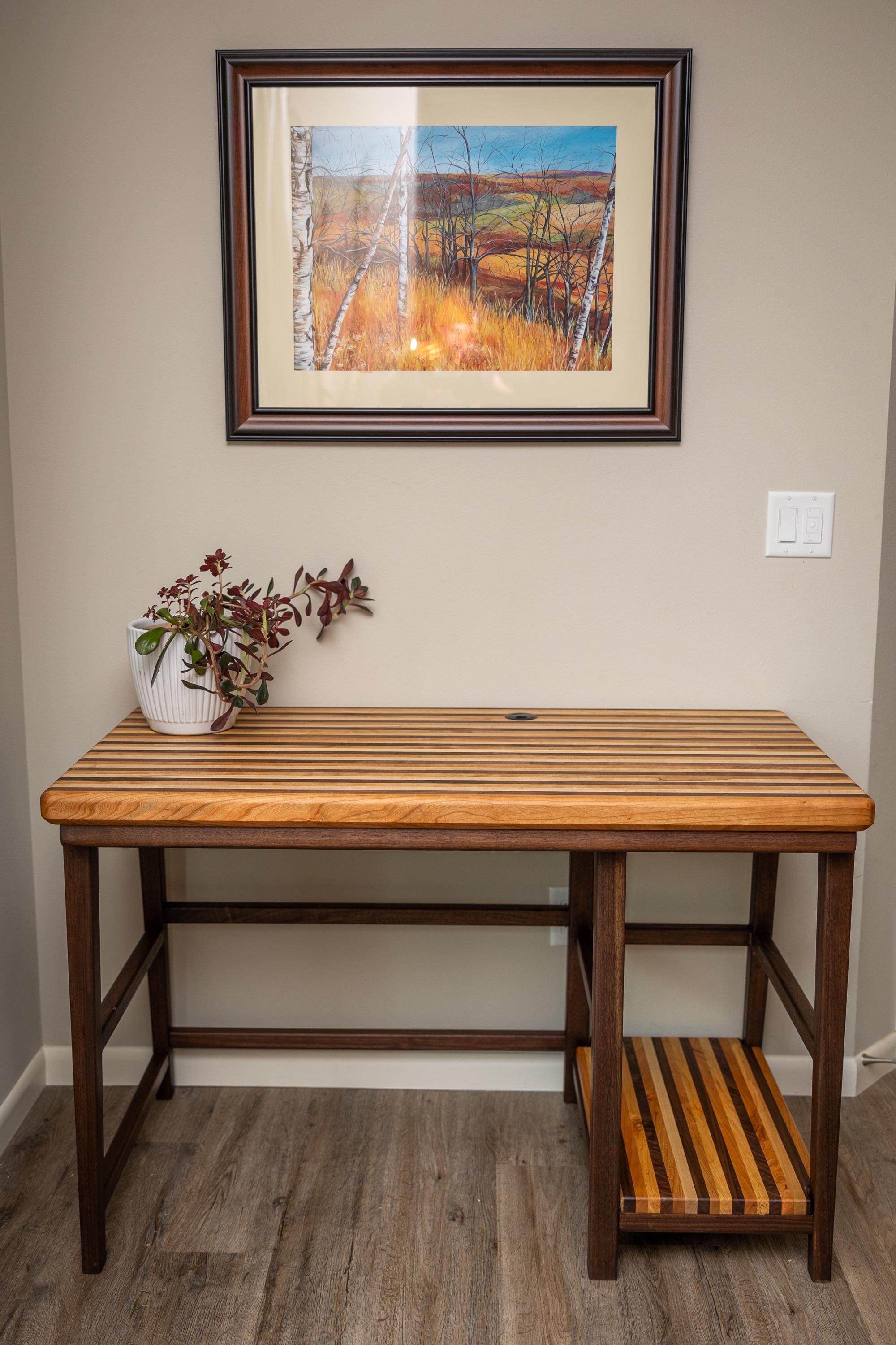 Modern Butcher Block Top Desk - Etsy