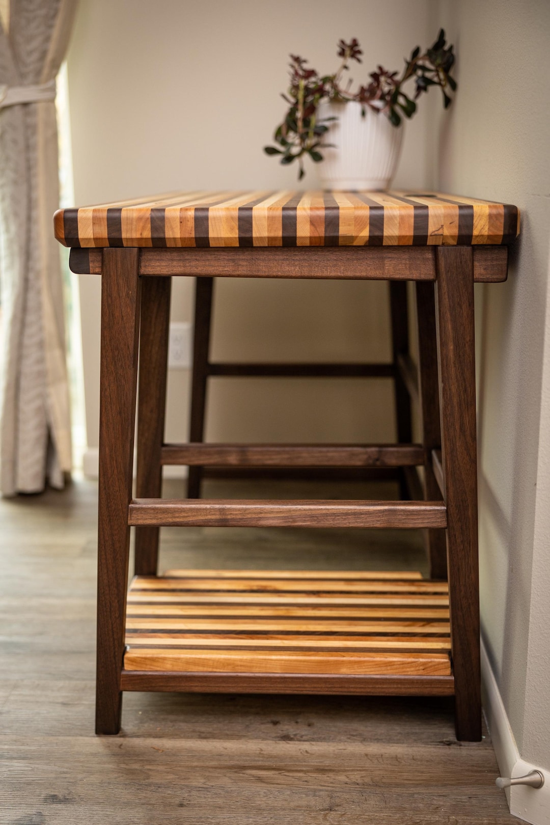 Modern Butcher Block Top Desk - Etsy