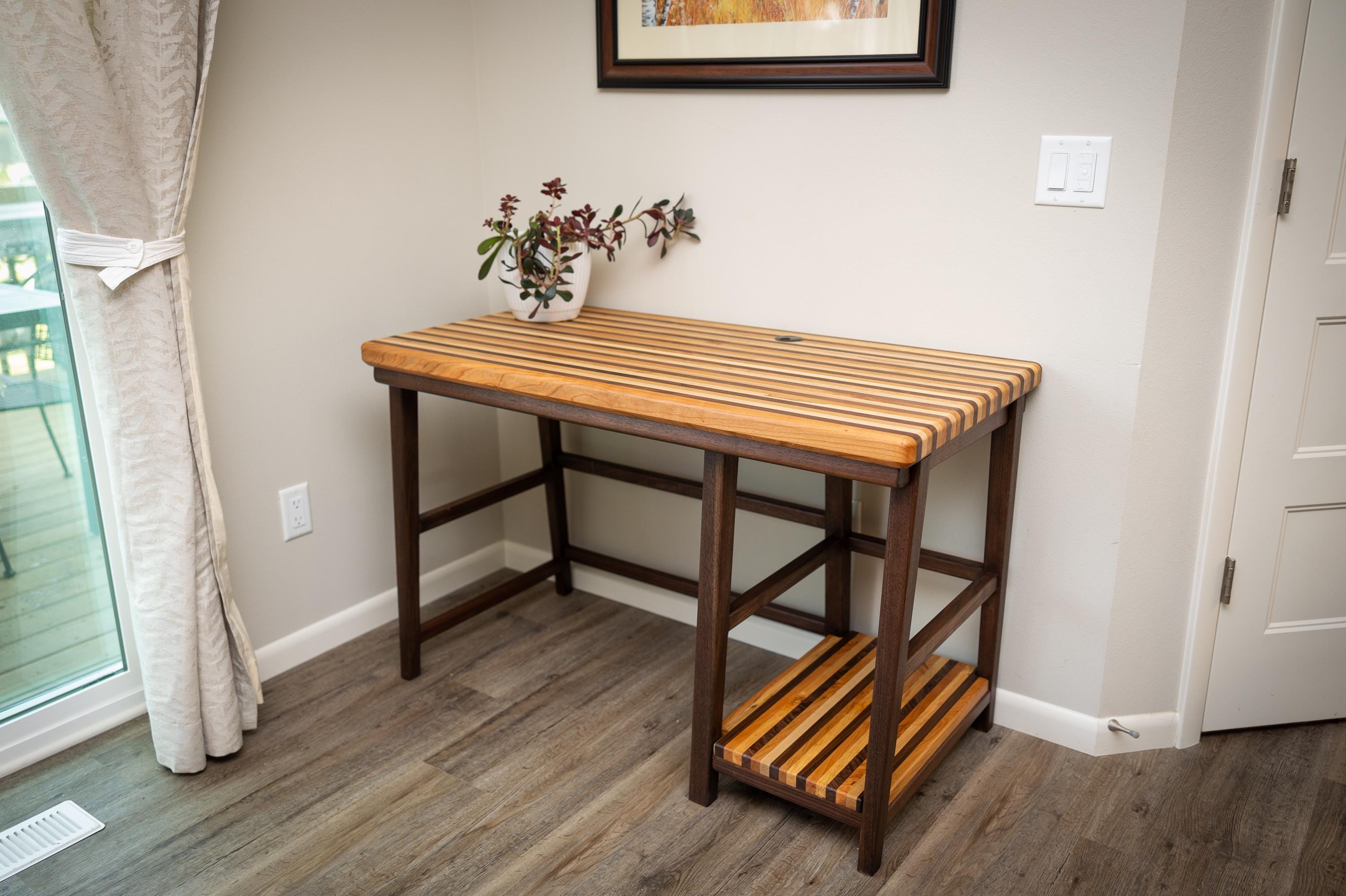 Modern Butcher Block Top Desk - Etsy