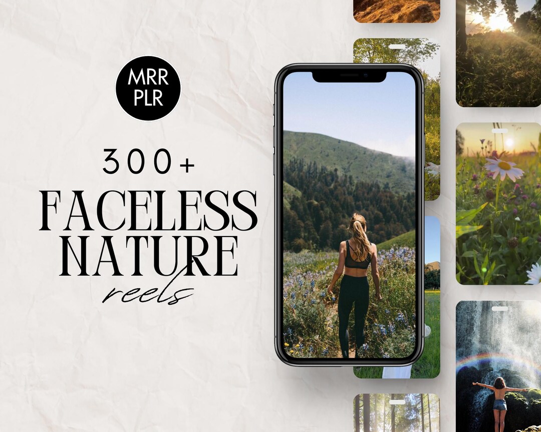 300 Nature Aesthetic Faceless Reels for Instagram, Faceless Digital ...