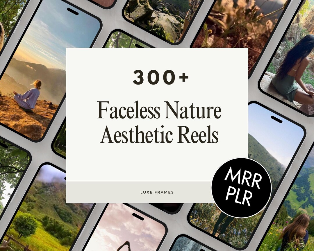 300 Nature Aesthetic Faceless Reels for Instagram, Faceless Digital ...