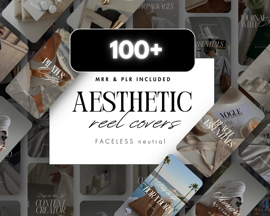 Aesthetic Faceless Reel Cover Bundle | Faceless Digital Marketing ...