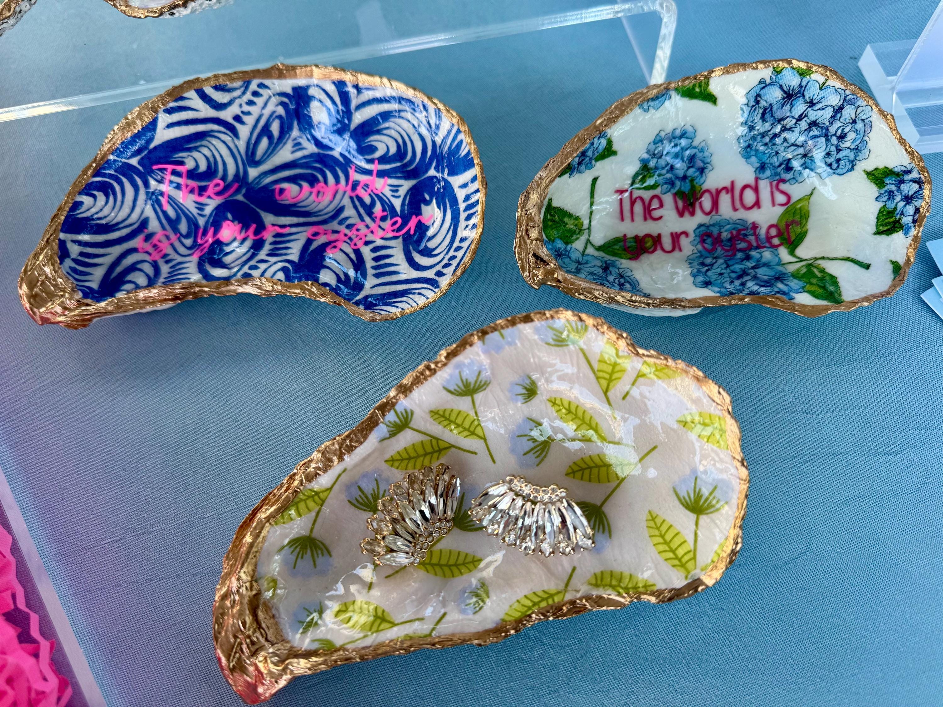 Gold Leaf Seashell Jewelry Dishes, Oyster Ornaments - Etsy