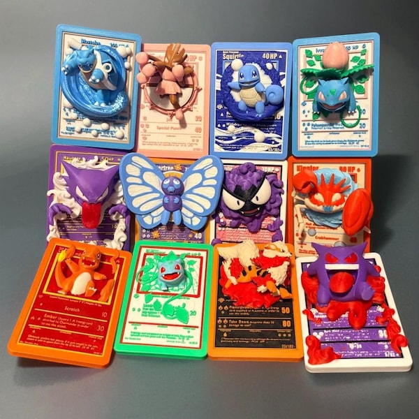 3d Pokemons Cards - Etsy