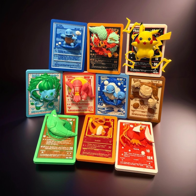 Charizard 3d Printed Card - Etsy