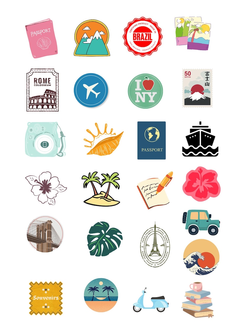 Adventure Travel Bingo Card 2025 With Stickers/spot Markers; Edit ...