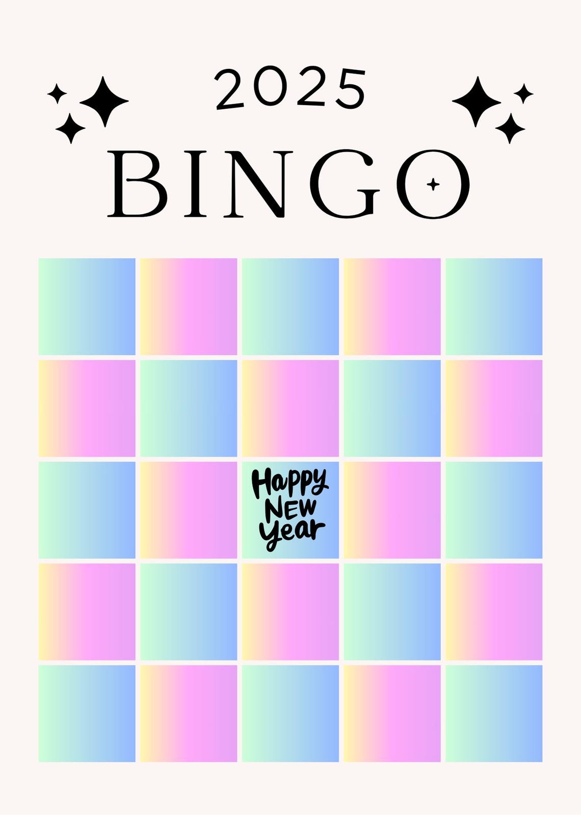2025 Bingo Cards, New Year Bingo, 2025 Manifestation, 2025 Vision Board ...