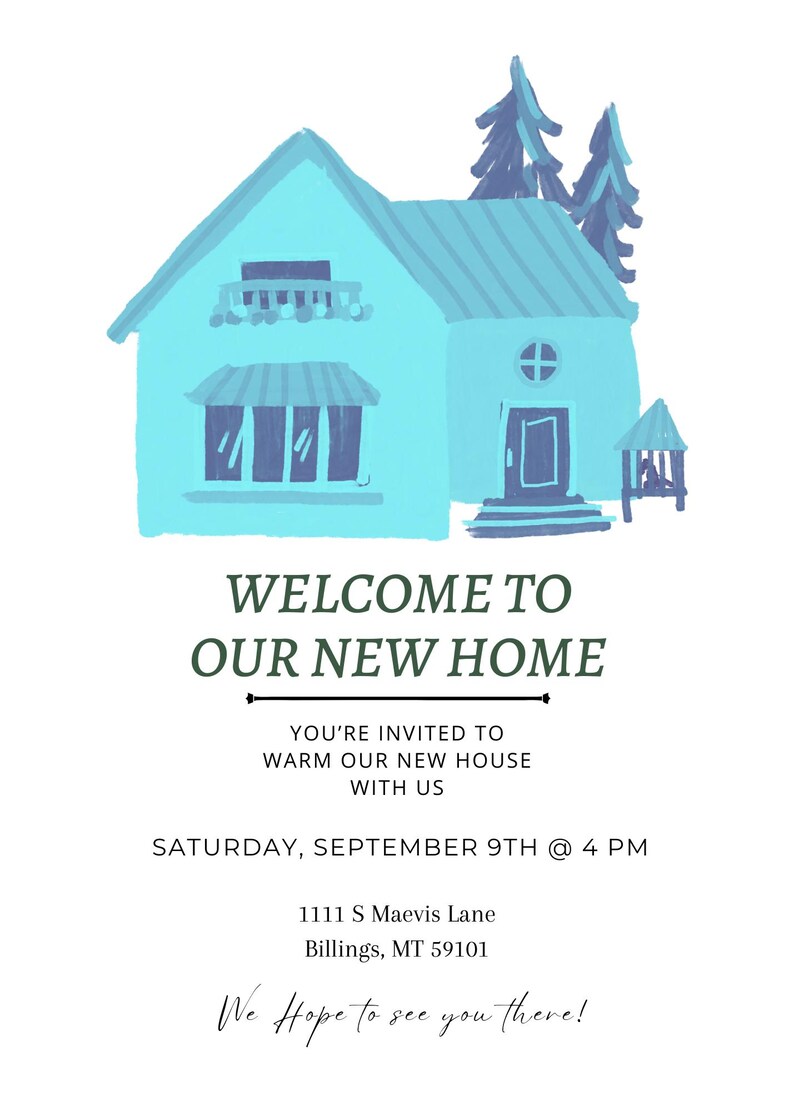 Housewarming Invitation - Welcome to Our New Home - Template ...