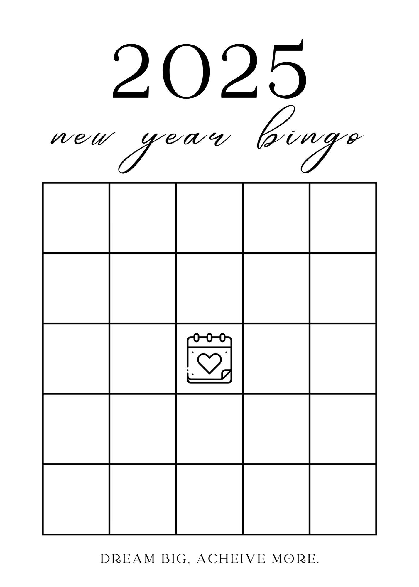 2025 Bingo Cards, New Year Bingo, 2025 Manifestation, 2025 Vision Board ...