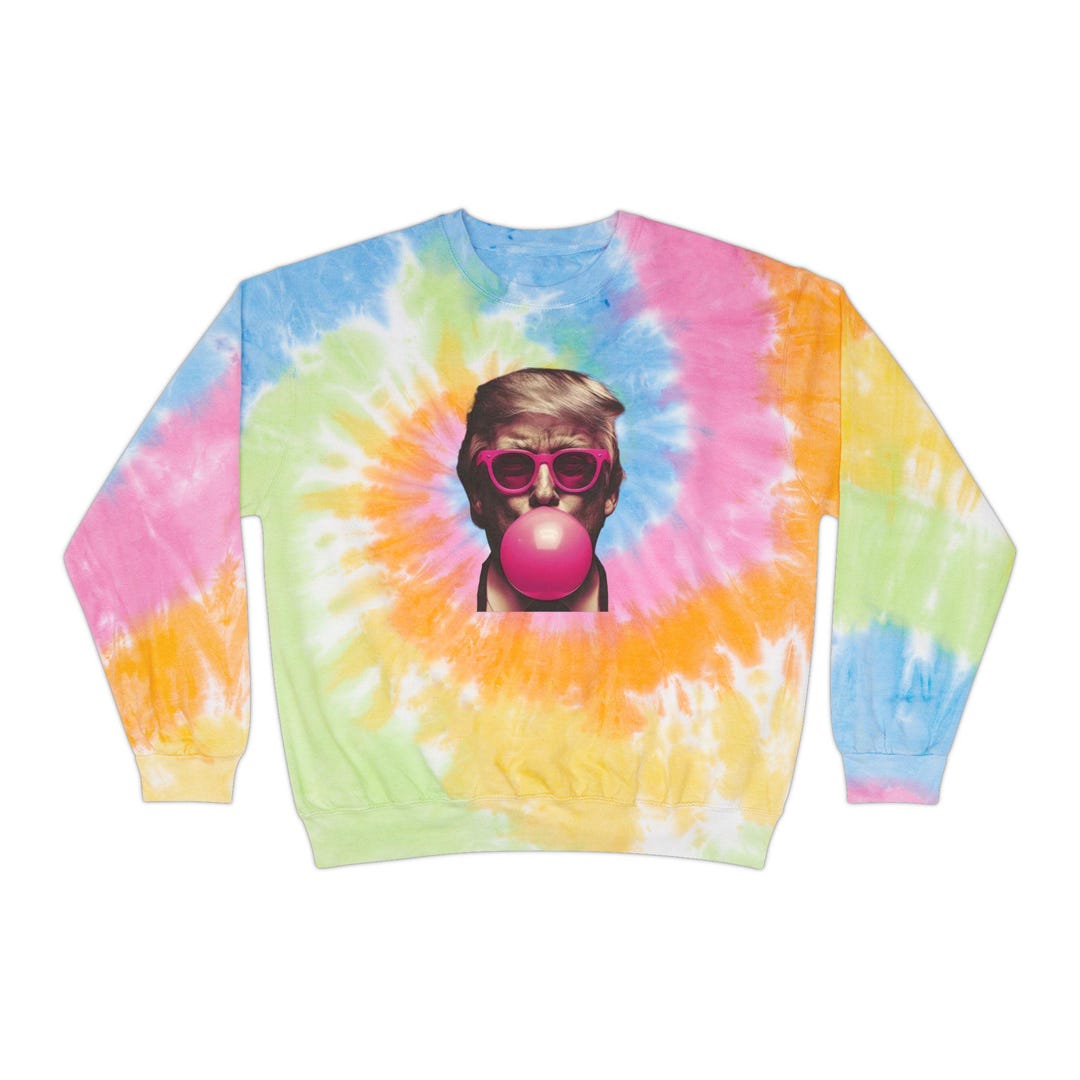 Trump MAGA Bubble Gum Republican Cute Tie-dye Sweatshirt - Etsy
