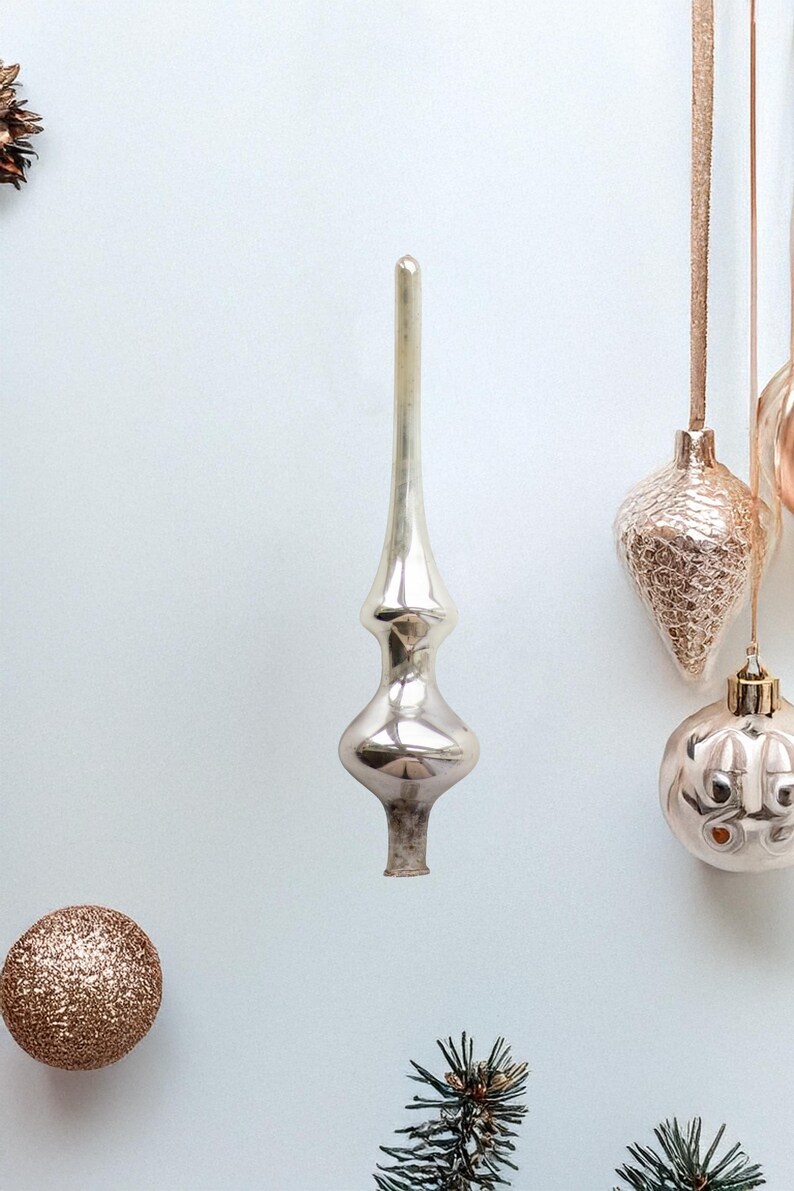 Retro Christmas Tree Topper Vintage Christmas Silver Topper - Etsy