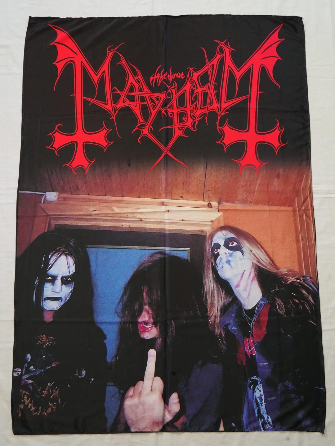 MAYHEM Old Photo Flag cloth Poster Banner Tapestry Black Metal - Etsy