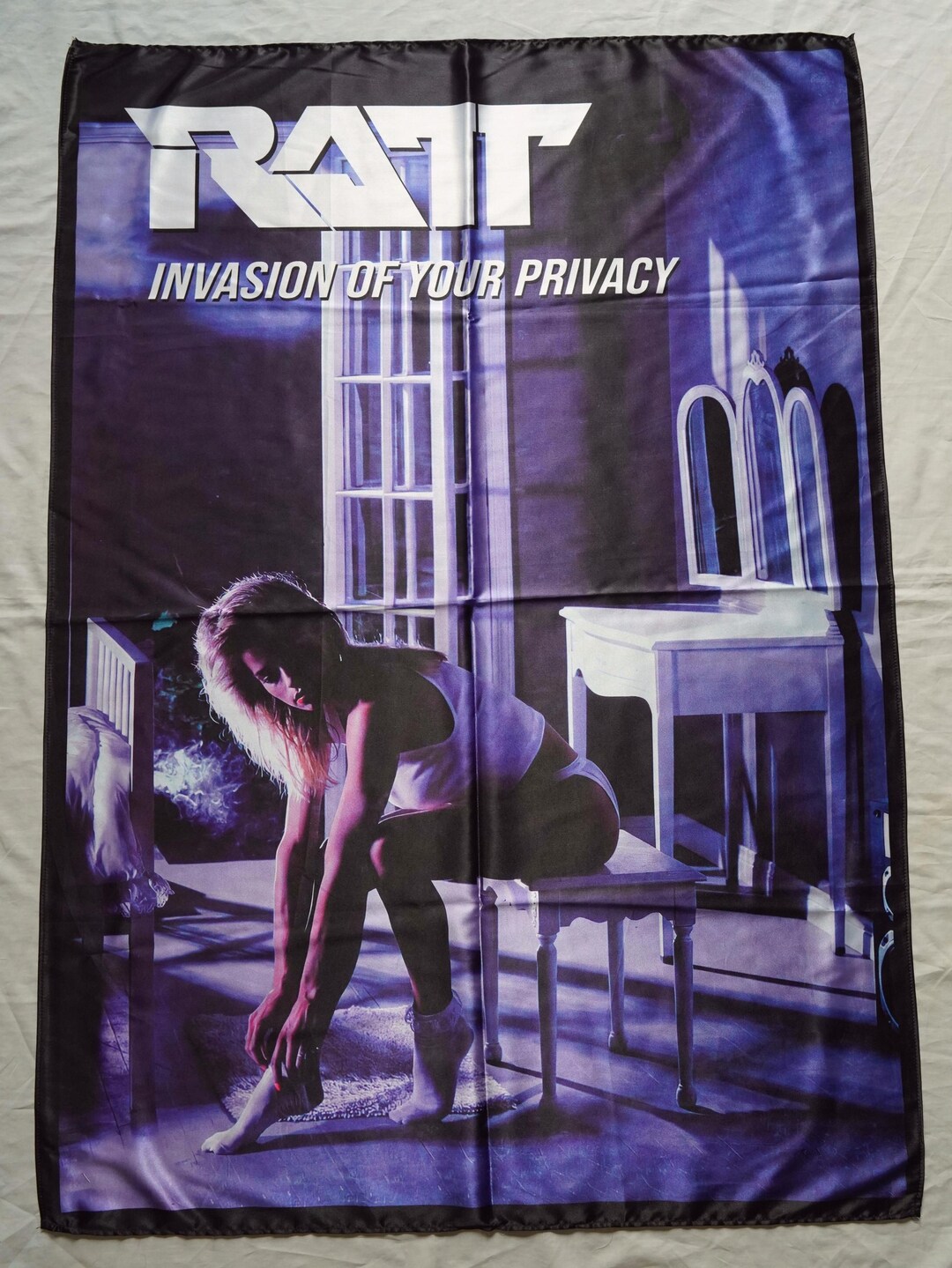 RATT Invasion of Your Privacy Flag cloth Poster Banner Tapestry Heavy ...