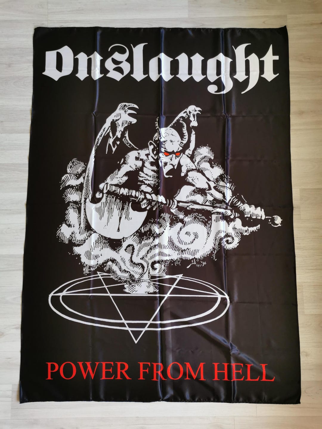 ONSLAUGHT Power From Hell Flag cloth Poster Banner Tapestry Thrash Speed Metal - Etsy