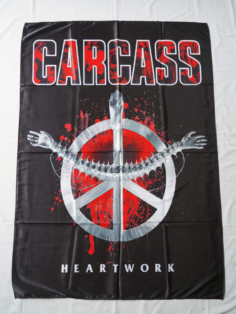CARCASS Heartwork Flag cloth Poster Banner Tapestry Death Metal ...