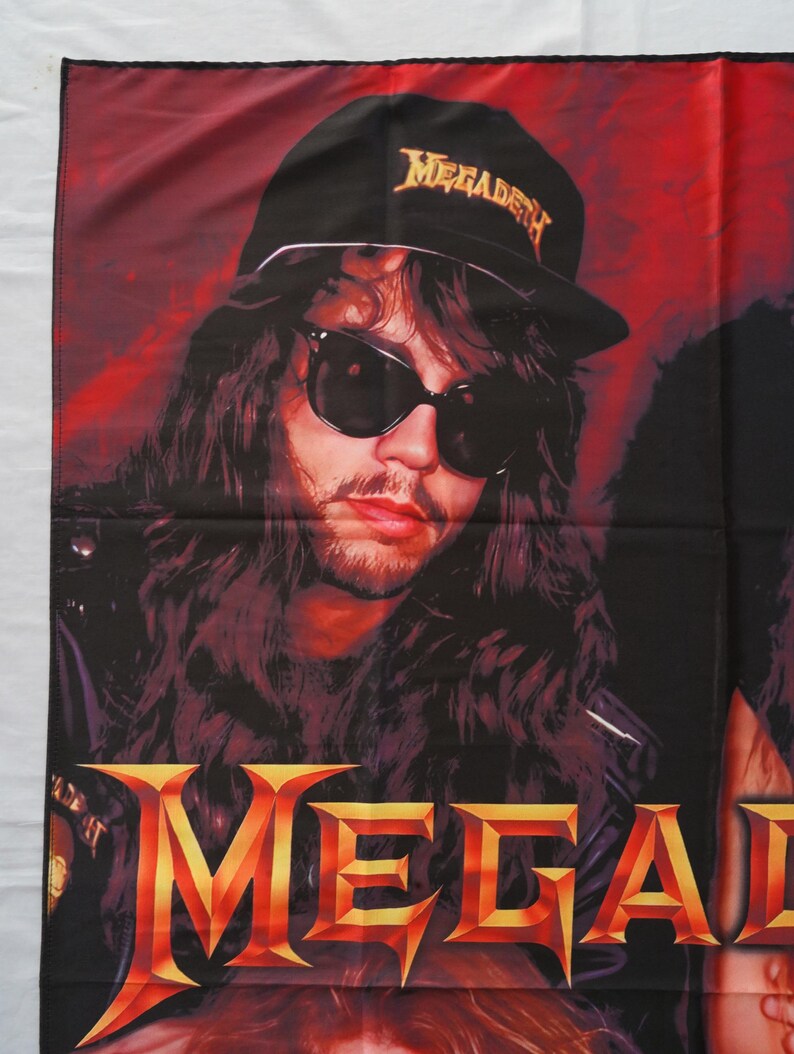 MEGADETH Band Photo Flag cloth Poster Banner Tapestry Thrash Metal Dave ...