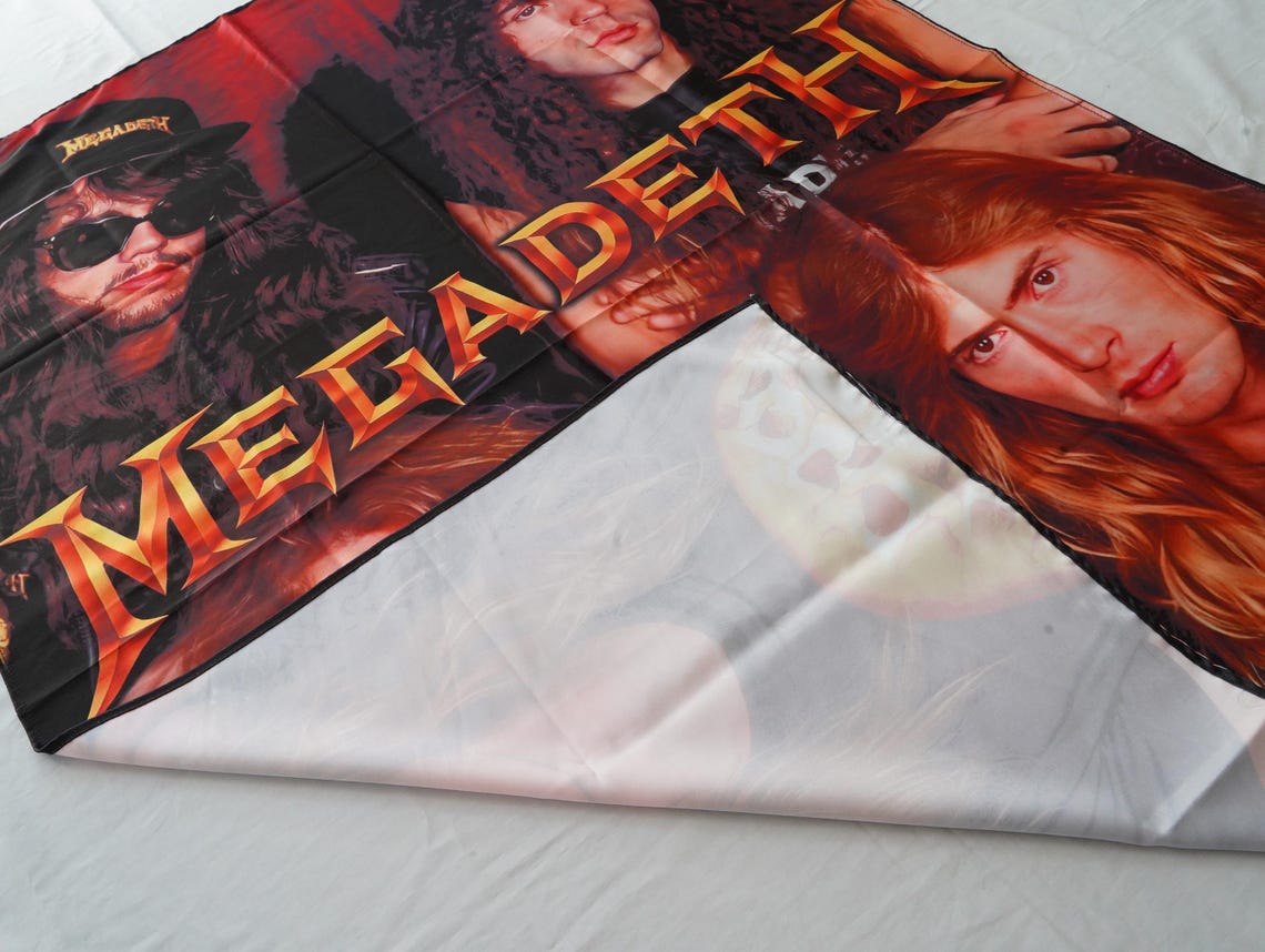 MEGADETH Band Photo Flag cloth Poster Banner Tapestry Thrash Metal Dave ...