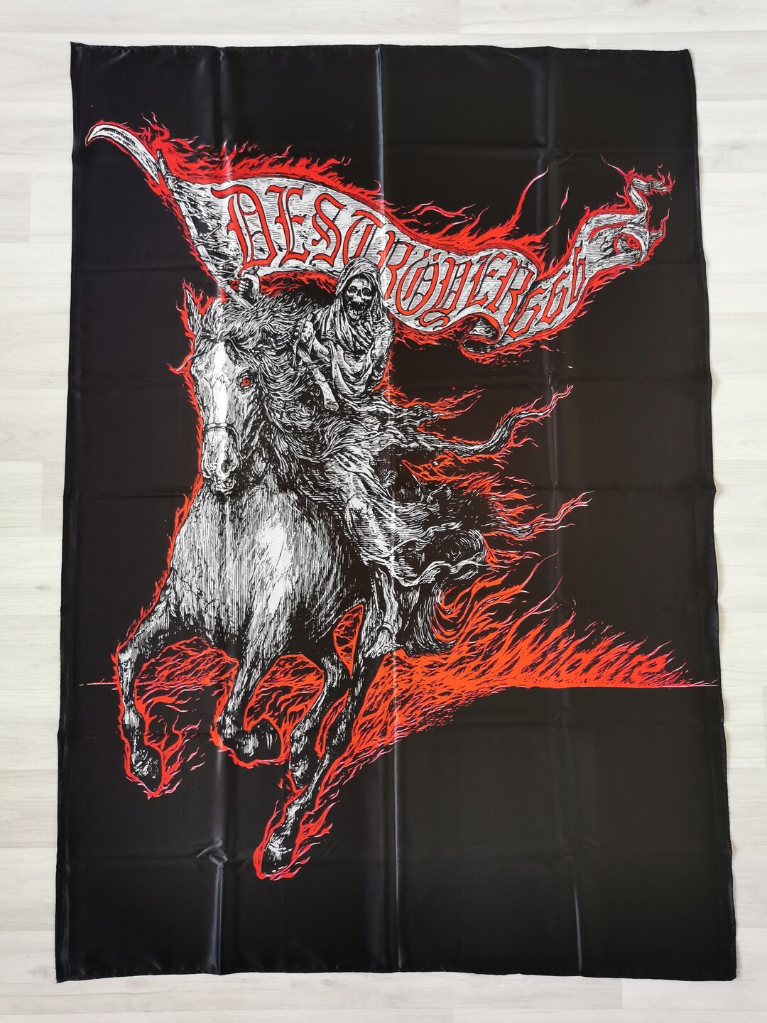 DESTROYER 666 Wildfire Flag cloth Poster Banner Tapestry Black Metal - Etsy