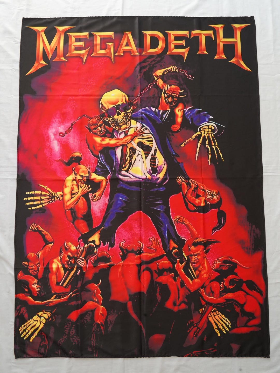 MEGADETH Vic Goes to Hell Flag cloth Poster Banner Tapestry Thrash Speed Metal Dave Mustaine - Etsy