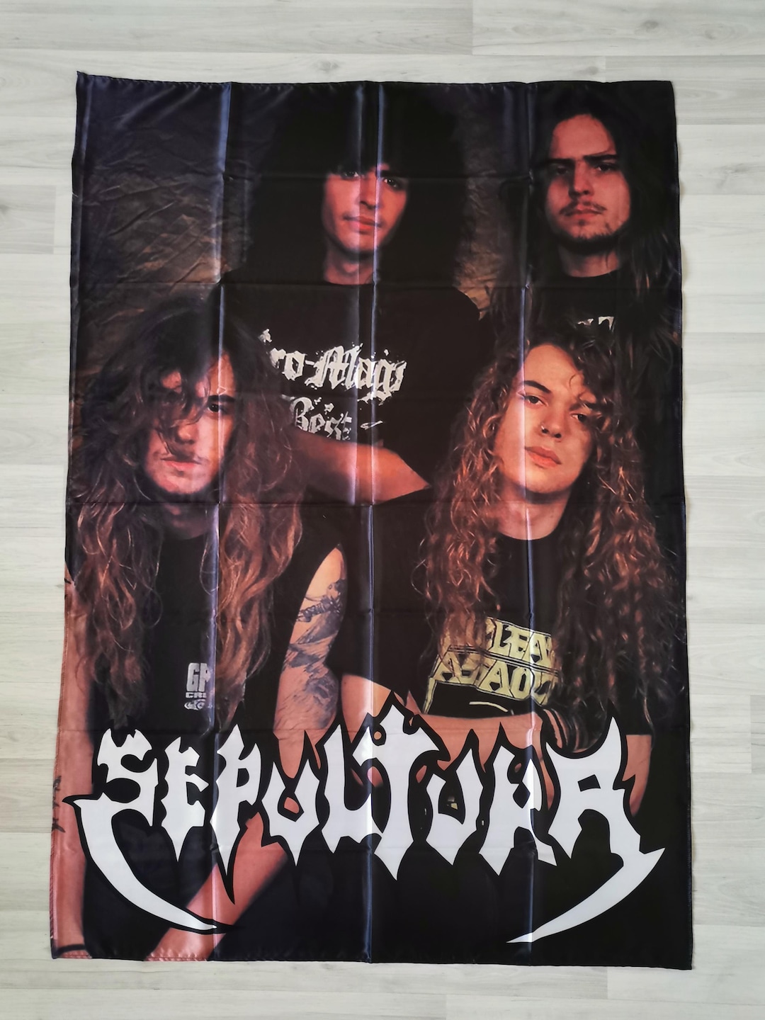 SEPULTURA Band Photo Flag cloth Poster Banner Tapestry Brazilian Thrash ...