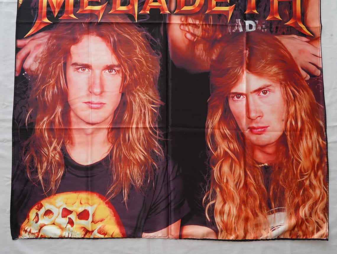 MEGADETH Band Photo Flag cloth Poster Banner Tapestry Thrash Metal Dave ...