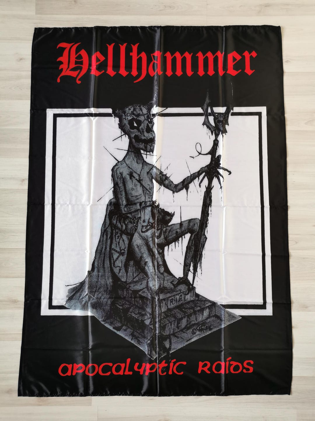 HELLHAMMER Apocalyptic Raids Flag cloth Poster Banner Tapestry Extreme Metal Celtic Frost - Etsy