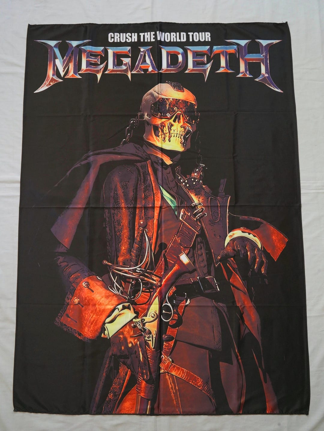 MEGADETH Crushing the World Tour Flag cloth Poster Banner Tapestry ...